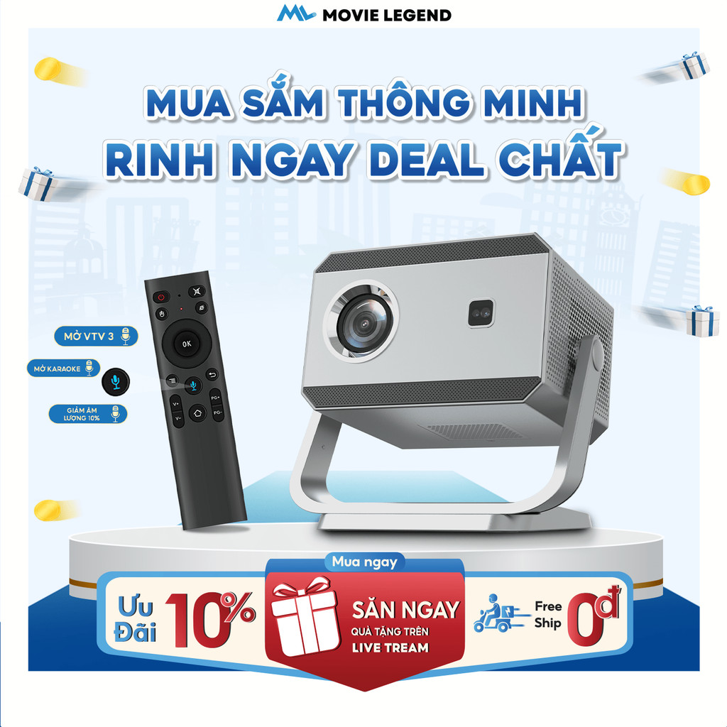 Máy Chiếu Q10 Plus Full HD - Máy Chiếu Movie Legend - Hỗ Trợ 4K, Xem ...