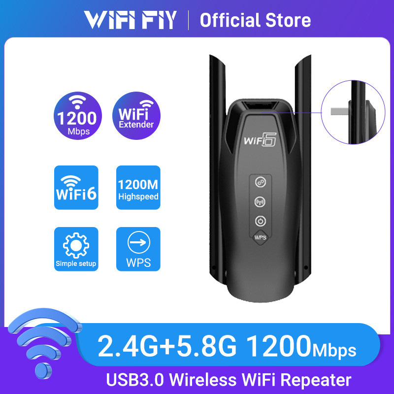 Wifi FIY AC1200 Wifi Repeater Wifi WiFi6 Băng tần kép 5,8G 2.4G Bộ khuếch đại tín hiệu không dây ...