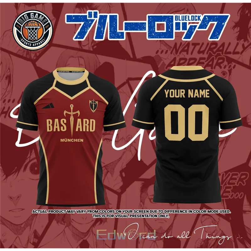 Blue Lock Jersey Futsal Bóng Đá Motif VL Replika Blue Lock Anime ...