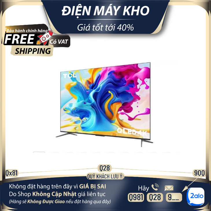 Google Tivi TCL QLED 4K 75 Inch 75C645 | Shopee Việt Nam