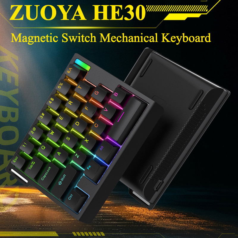 Zuoya HE30 8K Công tắc từ tính Bàn phím cơ có dây Đèn nền RGB Thay đổi ...