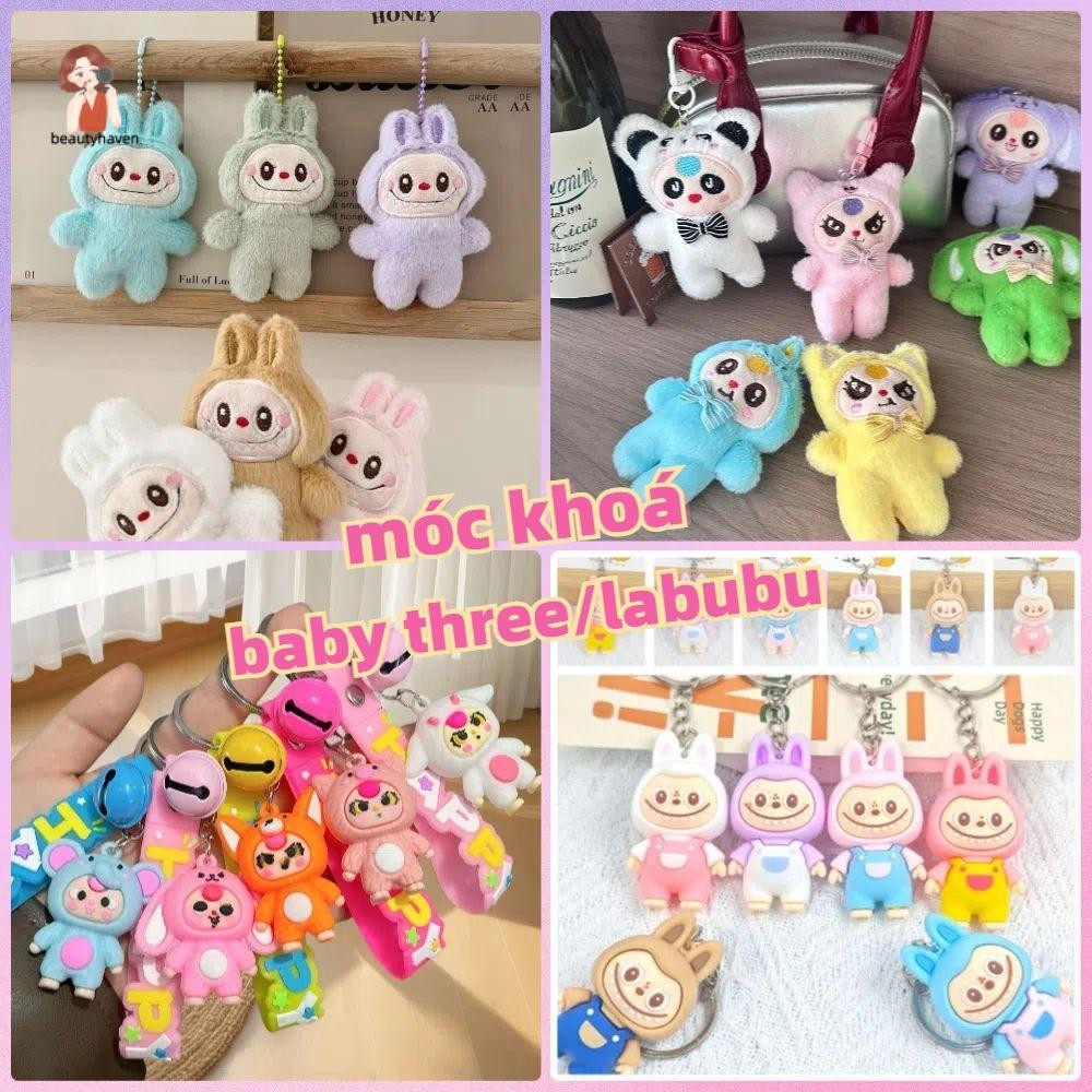 baby three móc khoá labubu Beautyhaven Bunny Labubupu Móc khóa, Ba lô ...