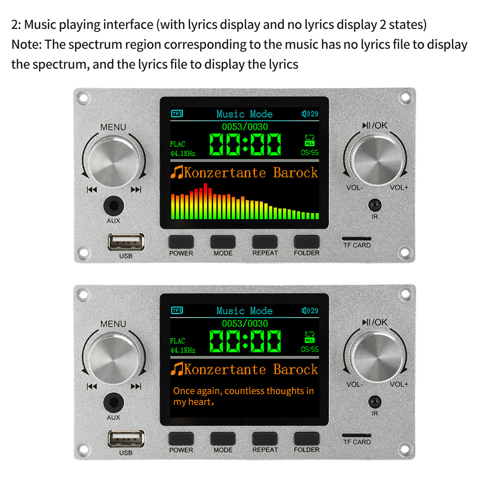 Pcbfun 2.8 Inch Màn Hình Màu TFT Lossless Bảng Giải Mã Âm Thanh Mô Đun ...