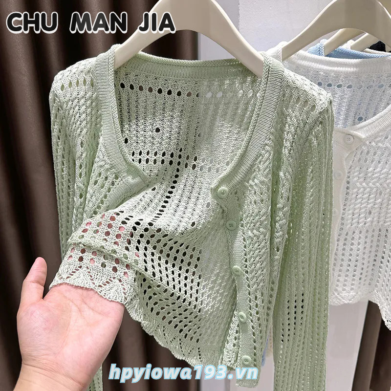 CHU MAN JIA Áo khoác chống nắng mùa hè mỏng rỗng mới dành cho nữ ...