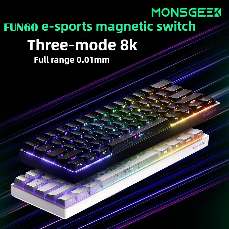 Fun60 Pro / Max Game Bàn phím chuyển đổi từ tính Kích hoạt nhanh 8K Tỷ lệ bỏ phiếu Bàn phím cơ ...