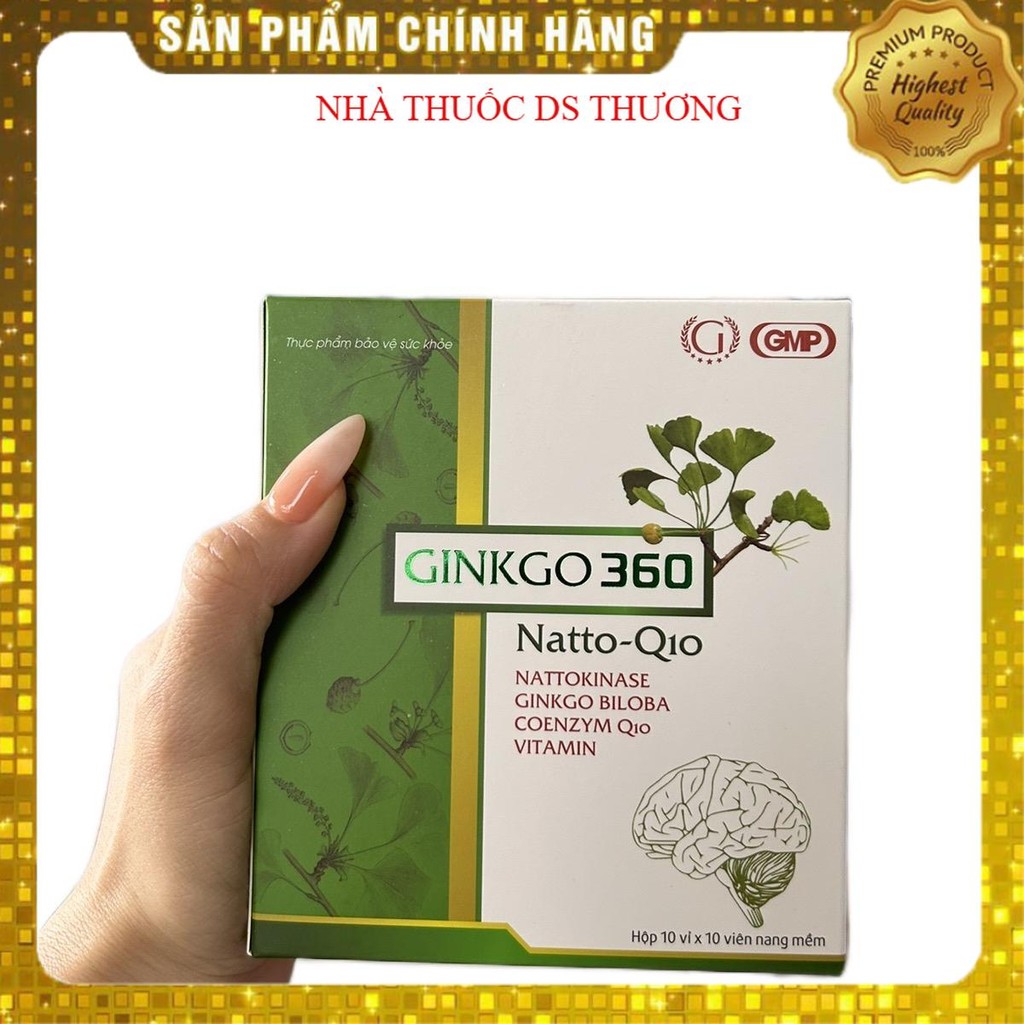 Tpbvsk - Ginkgo 360 natto-Q10 - hộp 100 viên - hỗ trợ tăng cường tuần ...