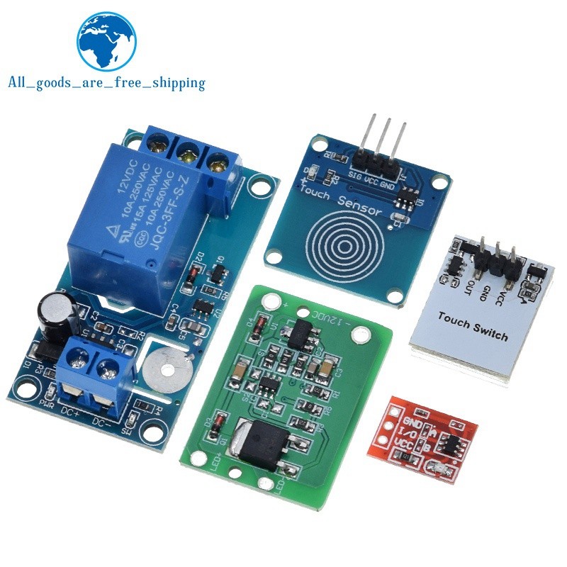 TTP223 12V Mô-đun rơle cảm ứng 1 kênh Cảm biến công tắc phím cảm ứng điện dung Tự khóa / Không ...