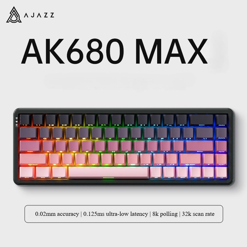 Ajazz AK680 Max Công tắc từ tính không dây có dây Bàn phím cơ RGB Kích hoạt nhanh Full-key Hot ...