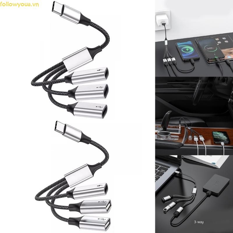 Fol USB C Hub 3 trong 1 Type C USB2 0 Bộ chia chuyển đổi với cổng ...