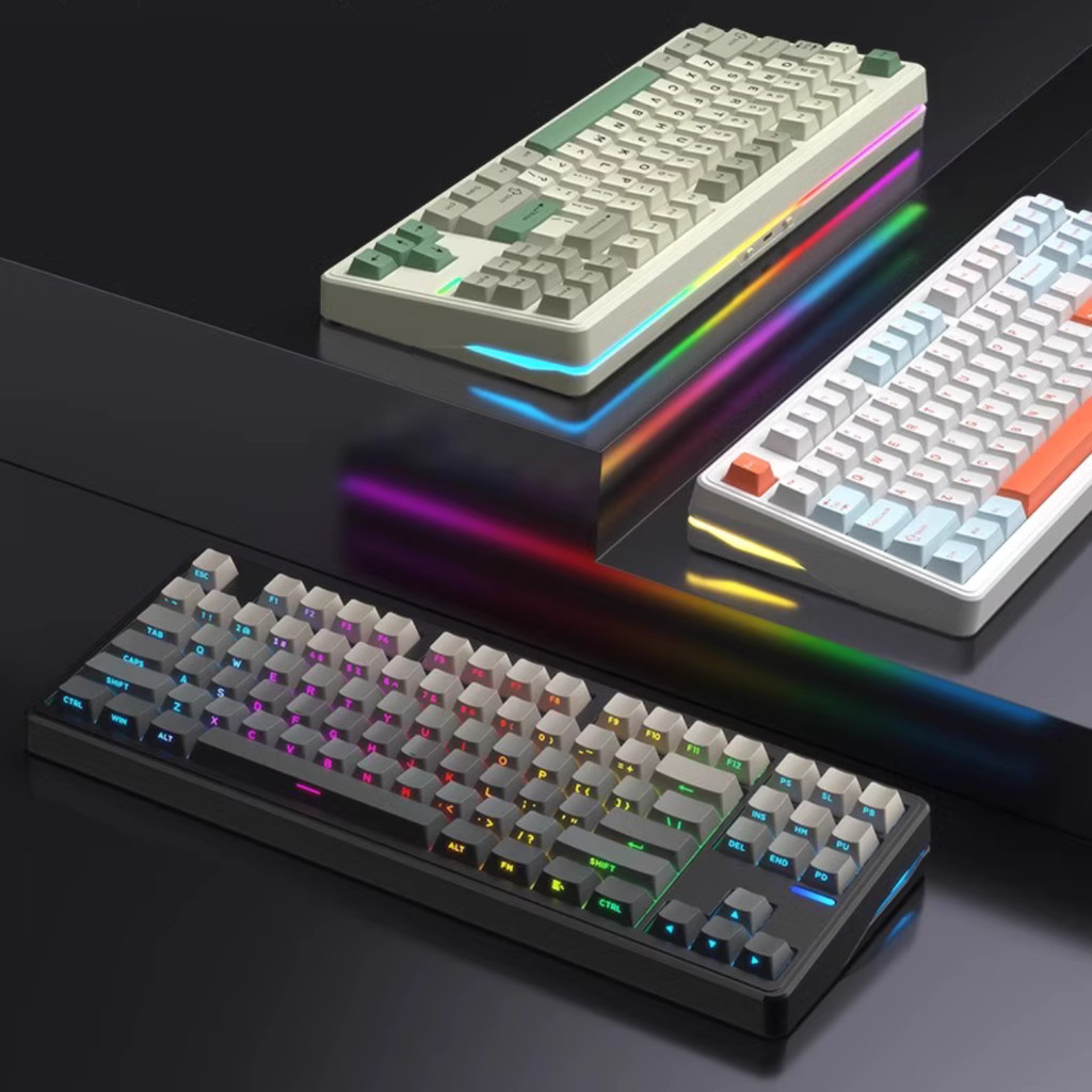 Bàn phím cơ Riccks RS8 v2 Full mods - Layout TKL hỗ trợ QMK/VIA Build đầm chắc, âm hay, 3 mode ...