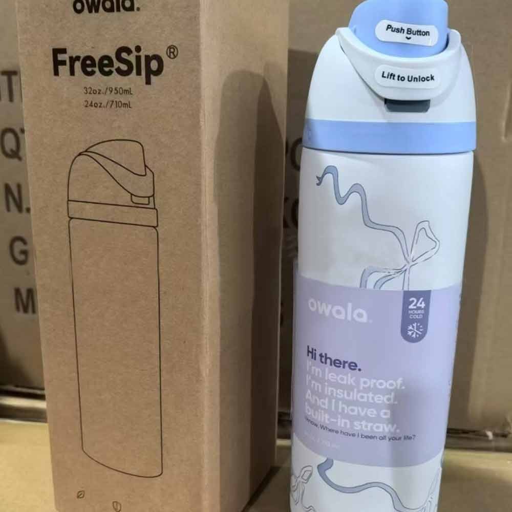 Owala Blue Bow Double layer Vacuum Insulated Cup 32OZ | Shopee Việt Nam
