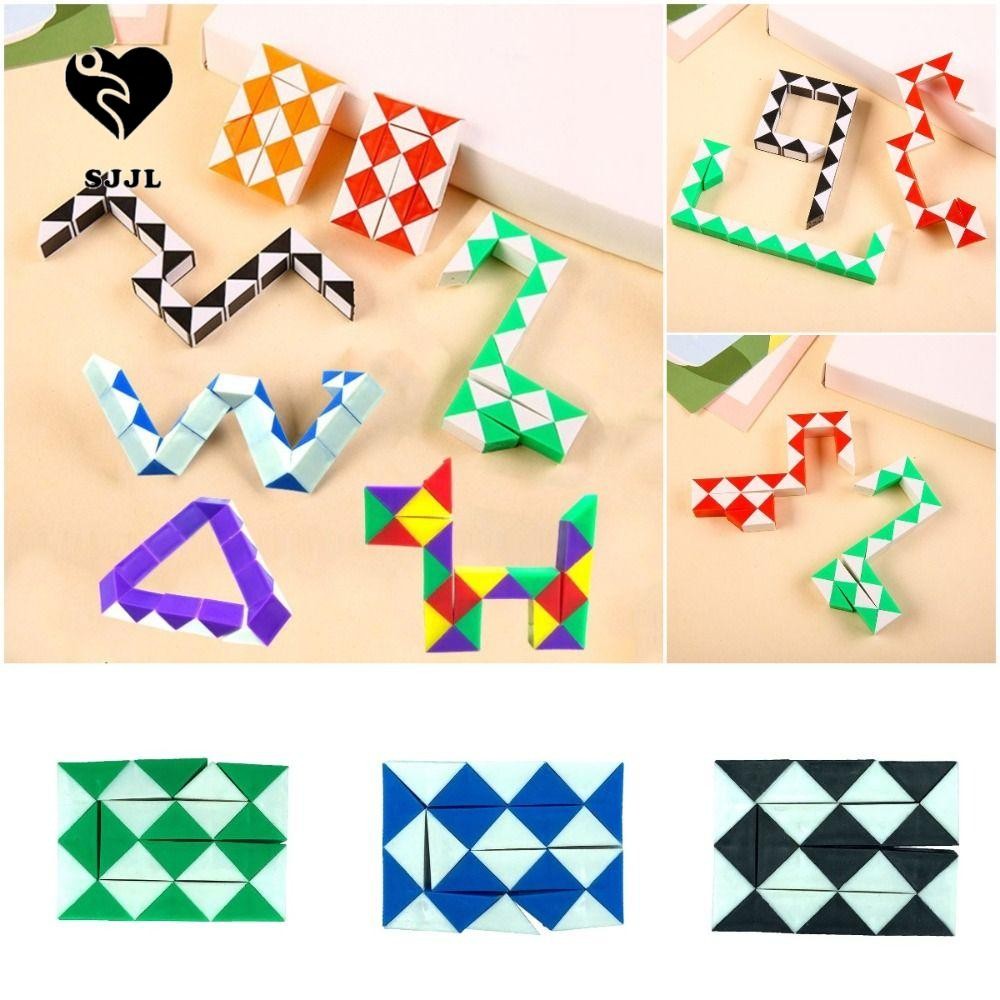 SJJL Magic Snake Cube, Gấp có thể tháo rời 24 tốc độ Magic Snake Ruler ...