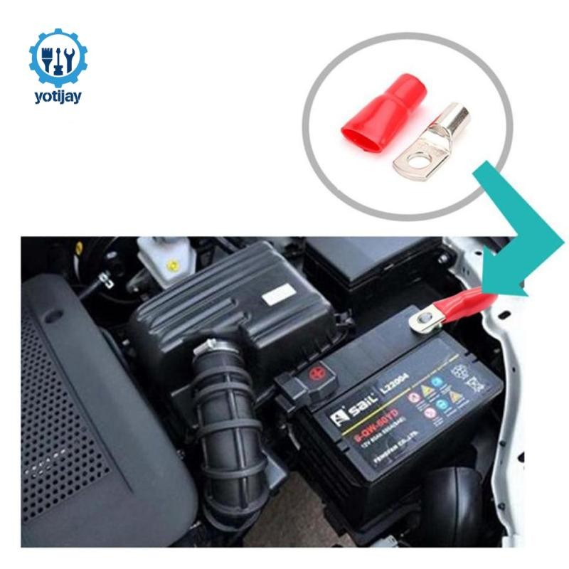 Yotijay 10 Miếng Thiết Bị Đầu Cuối Ống Đồng Kết Nối Pin Cáp Lugs w ...