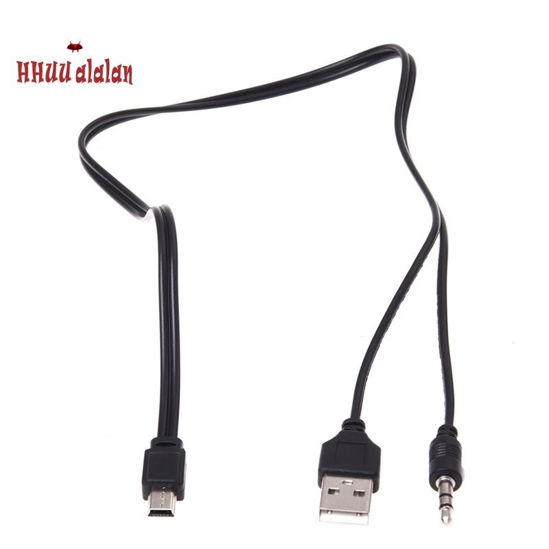 🔥3.5mm Aux USB2.0 Male Mini 5 Pin USB Loa di động Cáp âm thanh | Shopee ...