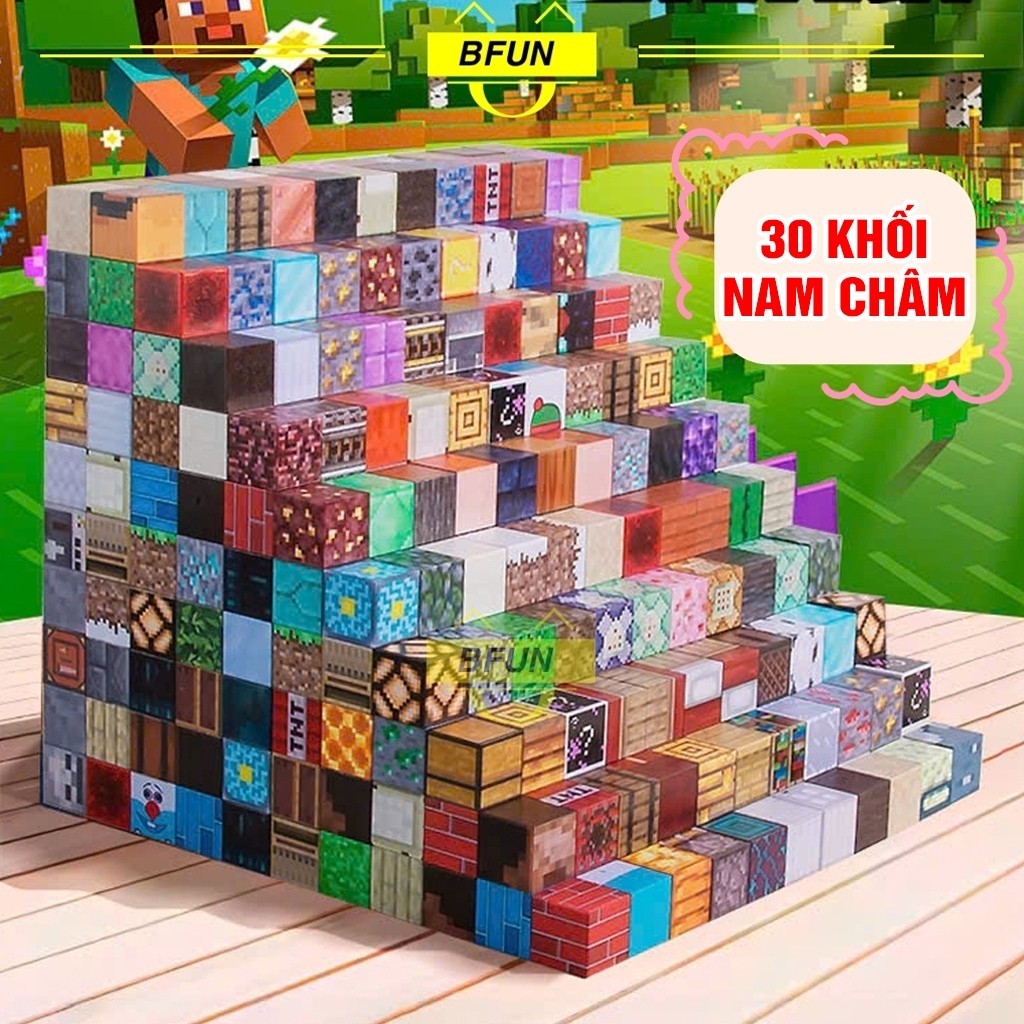 Minecraft Nam Châm Khối Xây Dựng Mô Hình - Đồ Chơi Lắp Ráp Từ Tính Cho ...