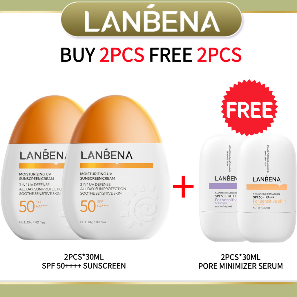 UPGRADE⚡️Kem chống nắng LANBENA UVB UVA SPF50+ PA++++ 30ml | Shopee ...