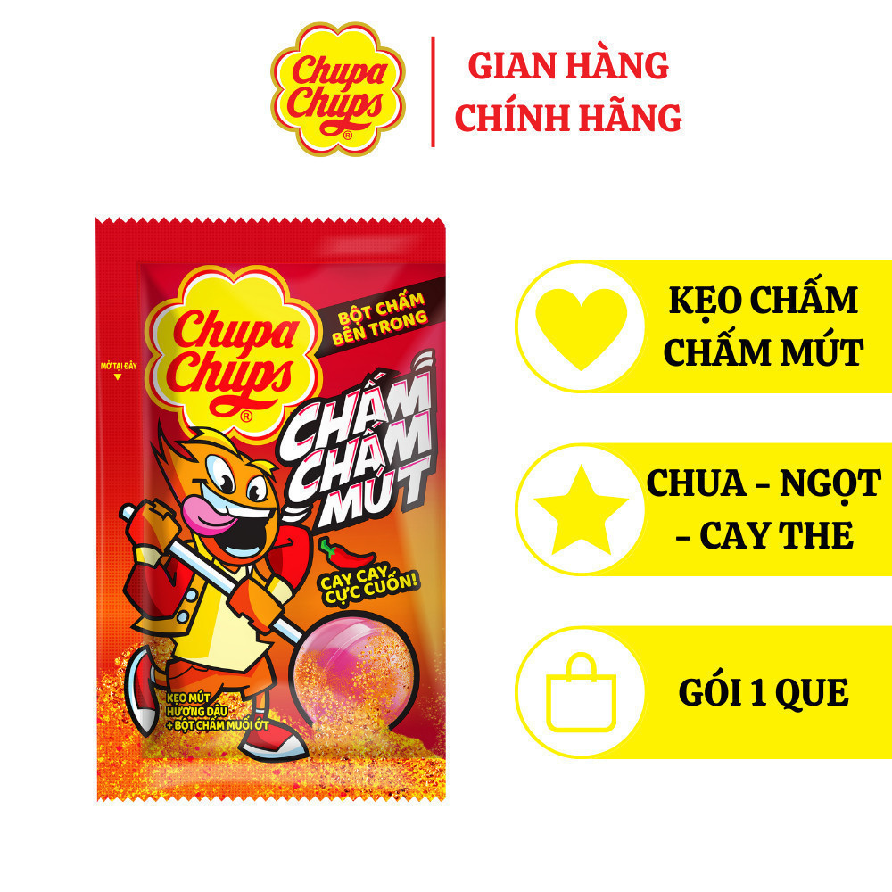 [QUÀ TẶNG KHÔNG BÁN]Kẹo Mút Chupa Chups Chấm Chấm Mút (Hương Dâu kèm ...