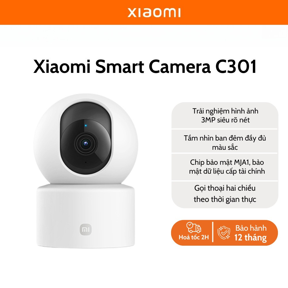 Camera Xiaomi C301 2K (2304×1296p) Xoay 360 độ - Chính Hãng - Bảo Hành 12 Tháng | Shopee Việt Nam