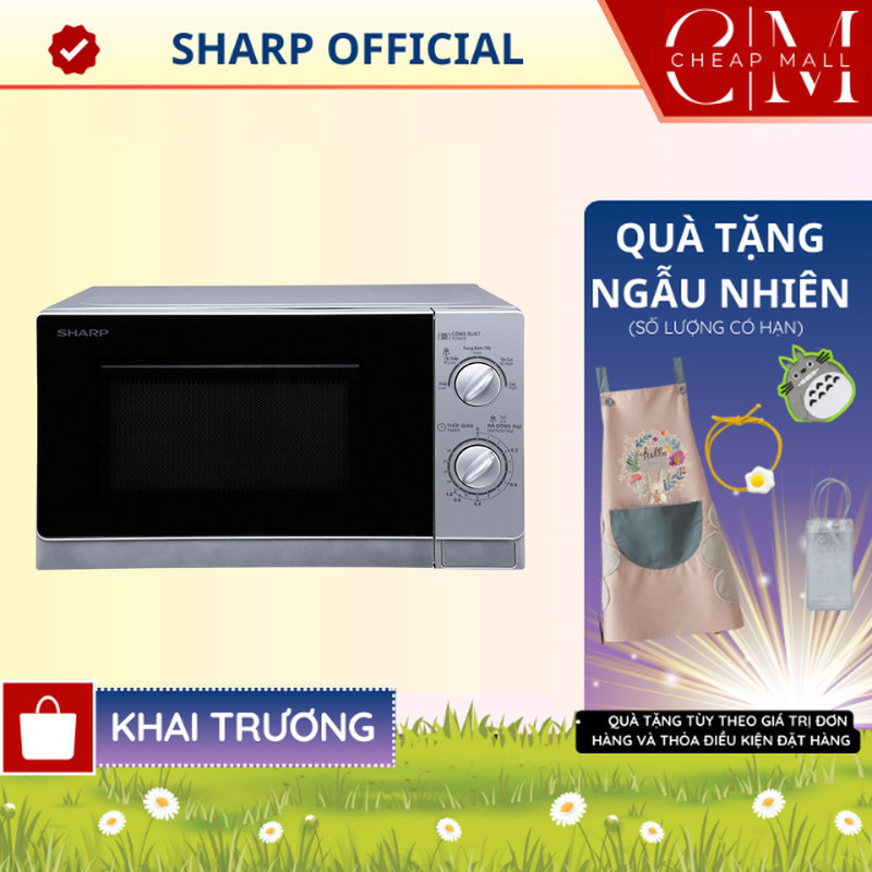 Lò vi sóng Sharp 20 lít Chính hãng Công suất 800W hâm, nấu, rã đông R-202VN-S - BẢO HÀNH 15 ...