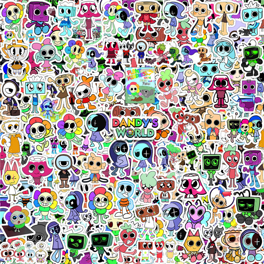 110Pcs/Set ★★★ Dandy's World Q-1 Mini Diary Manual Stickers ★★★ DIY ...