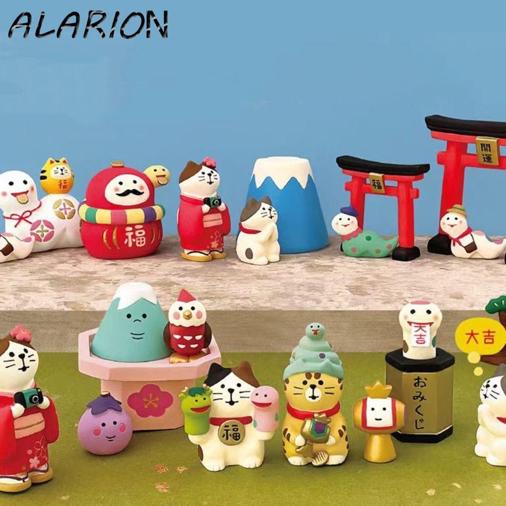 Các bức tượng nhỏ hình mèo ALARION ZAKKA, DIY Craft Phong cách Nhật Bản Trang trí máy tính để ...