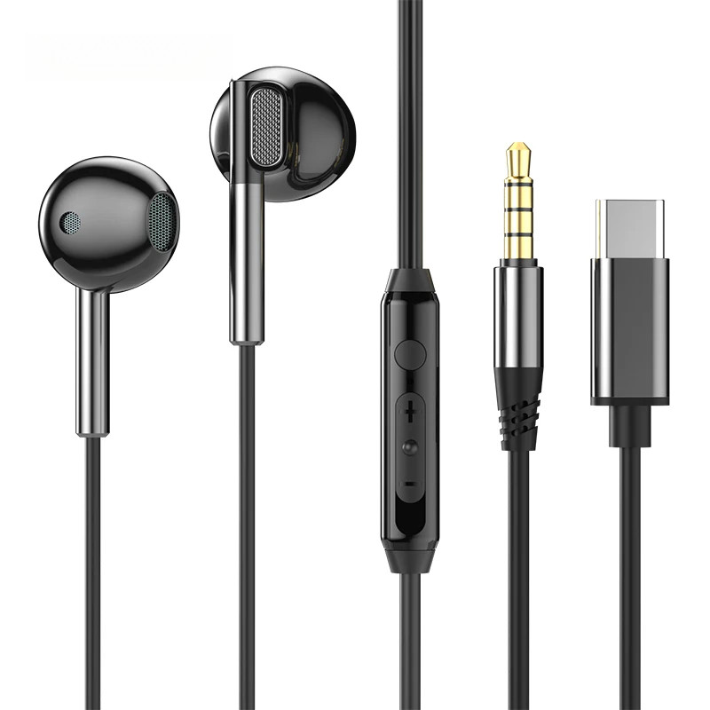 Linjn Tai nghe khử tiếng ồn 3.5mm/Type-C Tai nghe có dây tai nghe có dây bass HiFi Tai nghe có ...