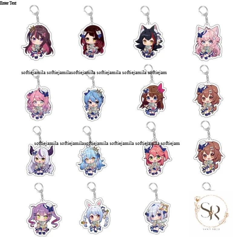 HOLOLIVE VTuber Keychain Anime Charm - Gawr Gura, Sakura Miko, Kiryu ...