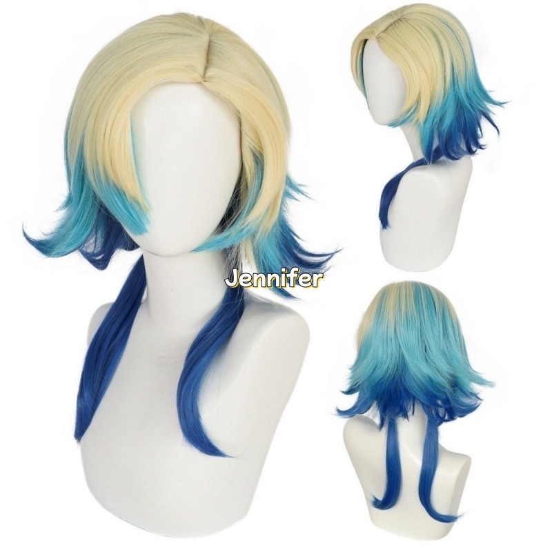 Anime Blue Lock Michael Kaiser Cosplay Wig 55cm Mixed Color Wigs Anime ...