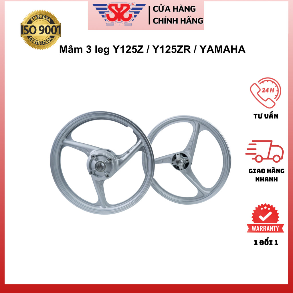 Mâm [ Vành đúc ] Yaz Y125Z / Y125ZR - 3 leg zin chính hãng Yamaha ...