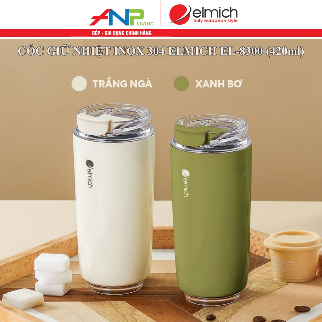 Cốc Giữ Nhiệt ELMICH EL-8300 (Dung Tích 420ML, INOX 304, Giữ Nhiệt 3 Lớp) | Shopee Việt Nam