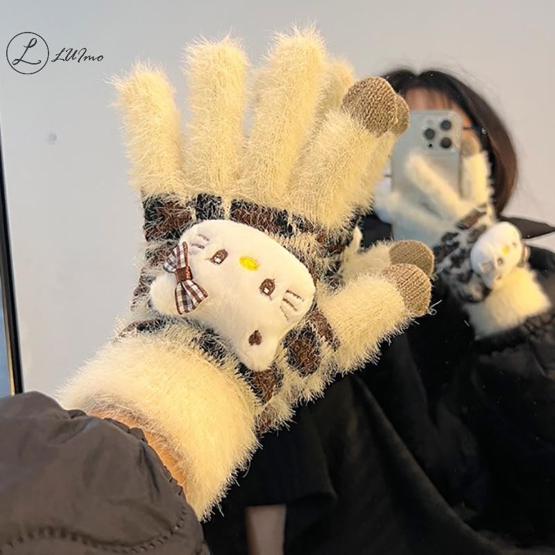 Luimo Sanrio Phim hoạt hình Hello Kitty Da báo Găng tay Kitty Cat Doll ...