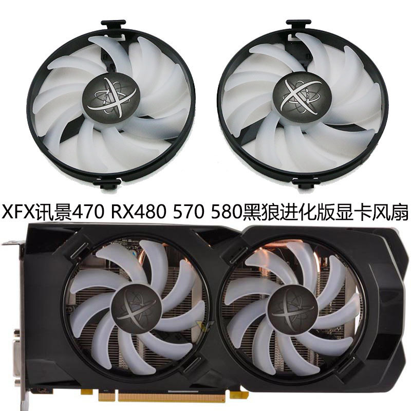 Thương Hiệu Mới XFX XFX RX 470 RX480 RX570 RX580 4G 8G Black Wolf Evolution Phiên Bản Quạt Đồ ...