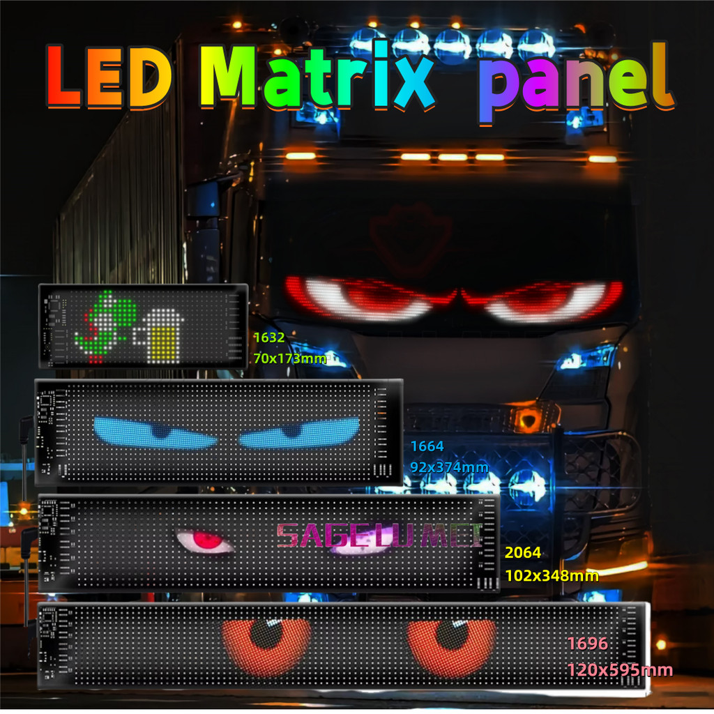 Kích Thước Lớn Xe Tải Evil 's Eye Light Màn Hình Linh Hoạt 5V USB ...