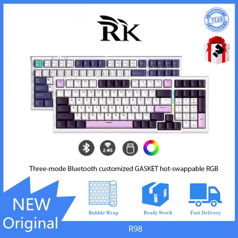 Bàn phím chơi game đệm hot-swappable ba chế độ RGB RK R98 | Shopee Việt Nam