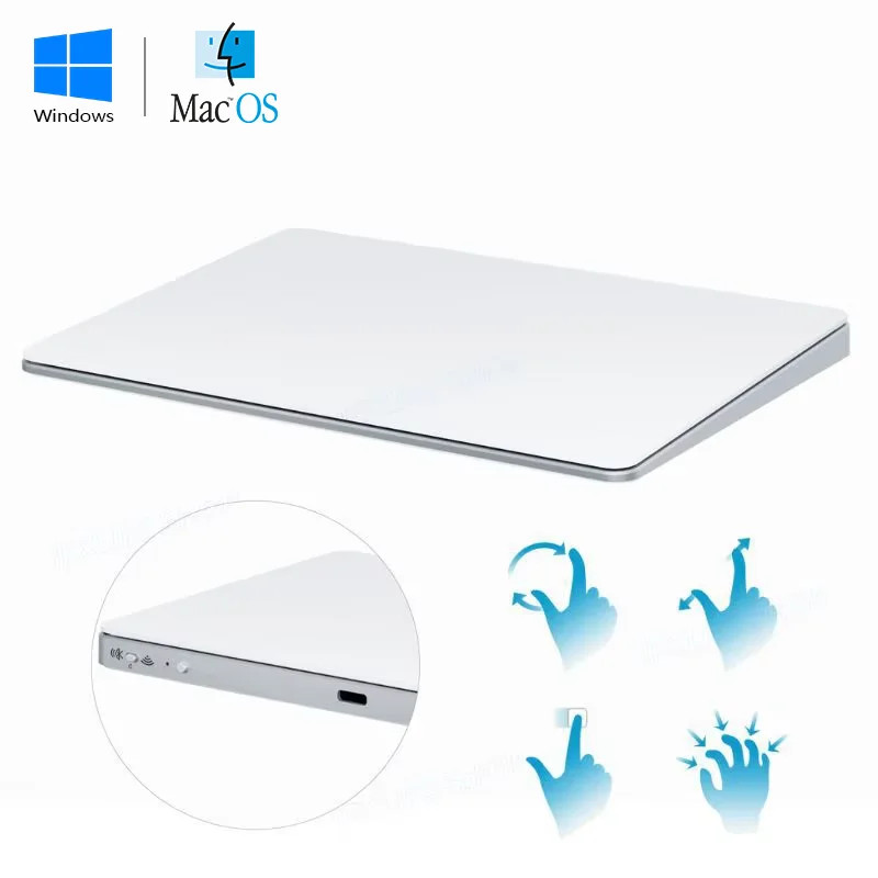 Có dây Wireless 2.4G Bluetooth Touchpad Trackpad Chuột từ tính bên ...