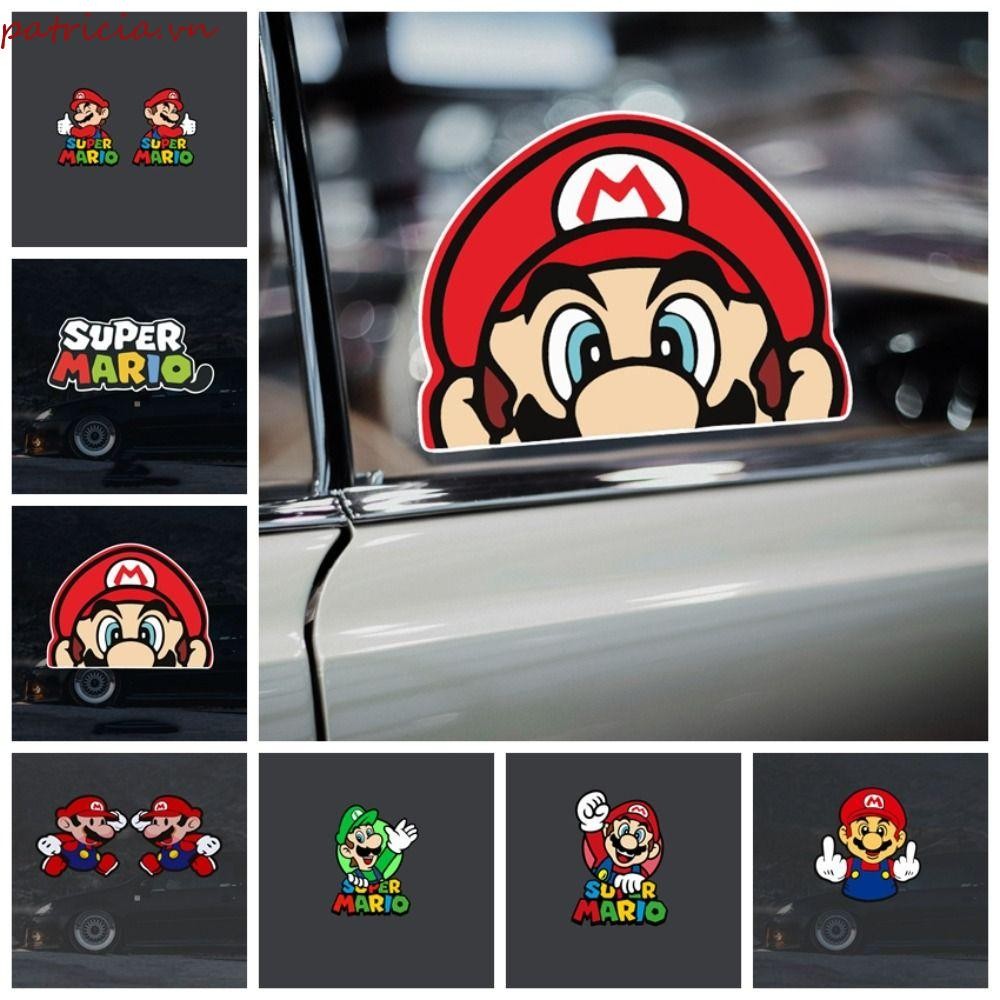 HTGHTG Super Mario Car Decal, Super Mary Mario Bros Super Mario Miếng ...