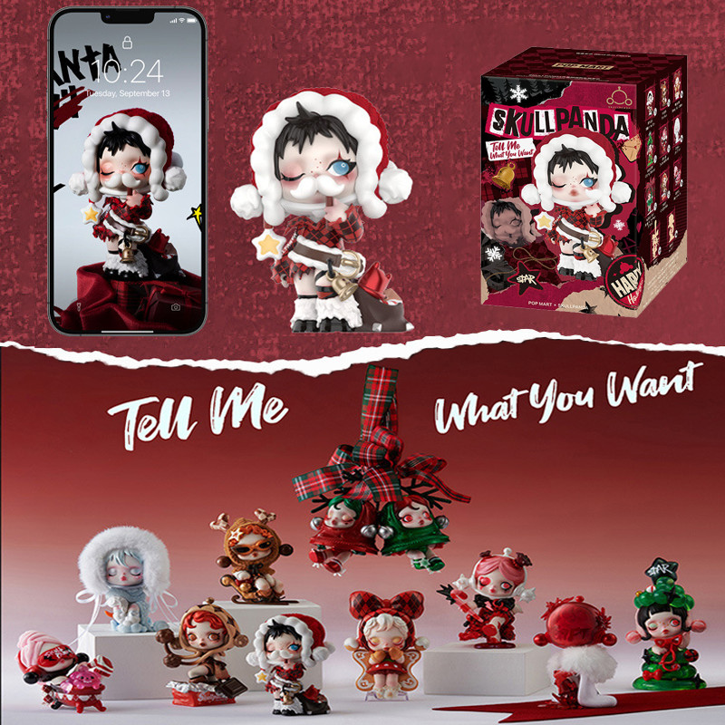 Popmart SKULLPANDA Christmas Tell Me What You Want Wish Time Series ...