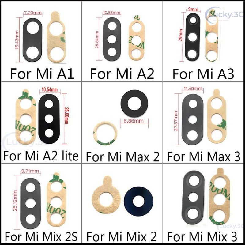 Thay thế kính camera sau cho Xiaomi Poco M3 F3 X3 mi11lite 5G Mi A1 A2 Lite A3 mix 2 3 mix2s ...