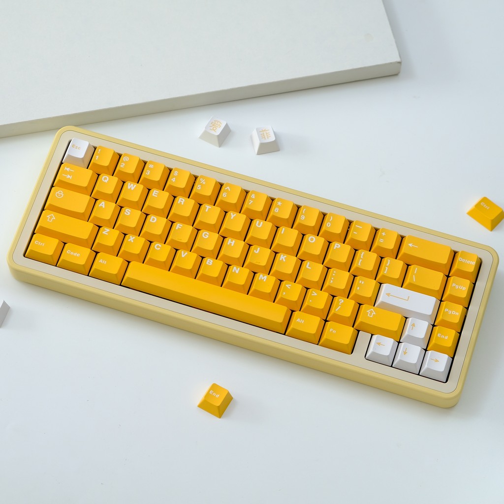 Aifei Vàng Trắng Keycaps ABS Đôi shiot keycap Bộ Cho Bàn Phím Cơ ...