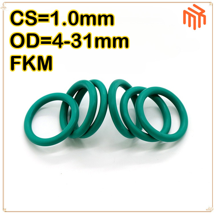 [MX1]Oring FKM dày 1mm ( lỗ ngoài 4mm đến 31mm), vòng đệm cao su, Gioăng cao su Oring FKM ...