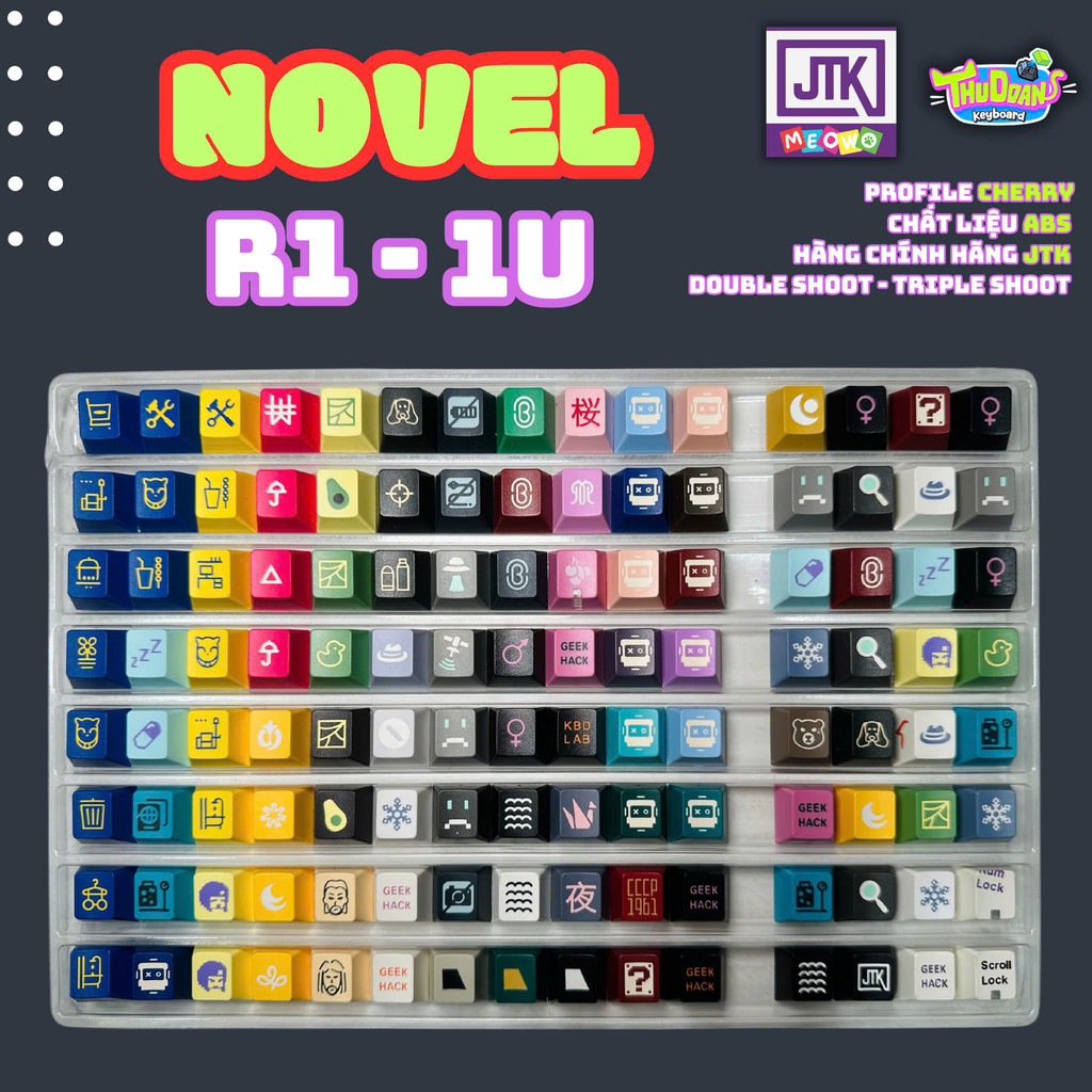 [𝐊𝐇𝐀𝐘 𝟏] Novel JTK R1 | Keycap R1 | KHAY 1 [1-7] Nút Bàn Phím chính ...