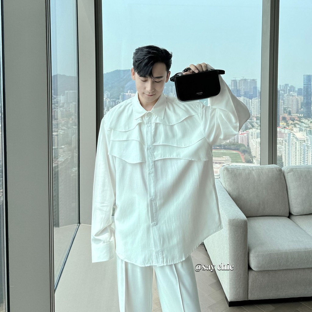 Áo sơ mi nam SAY CHIC, xu hướng mới, dáng rộng, thiết kế thích hợp, áo ...