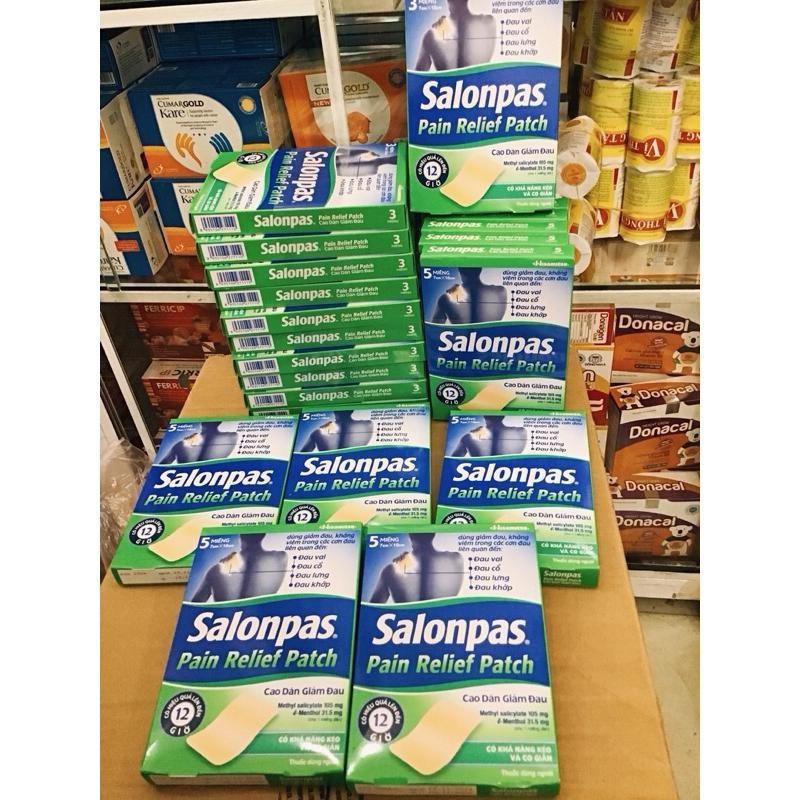 Cao dán Salonpas Pain Relief Patch giảm đau cơ khớp | Shopee Việt Nam