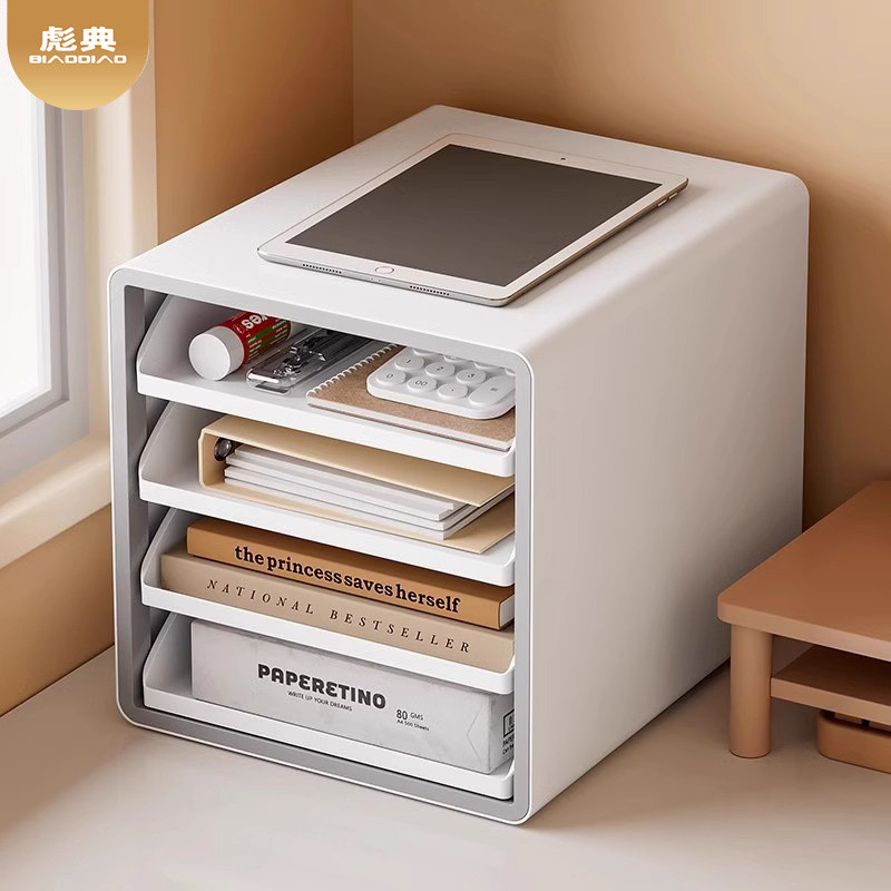 Desktop File Storage Cabinet Open Drawer Office A4Paper Shelf Student ...