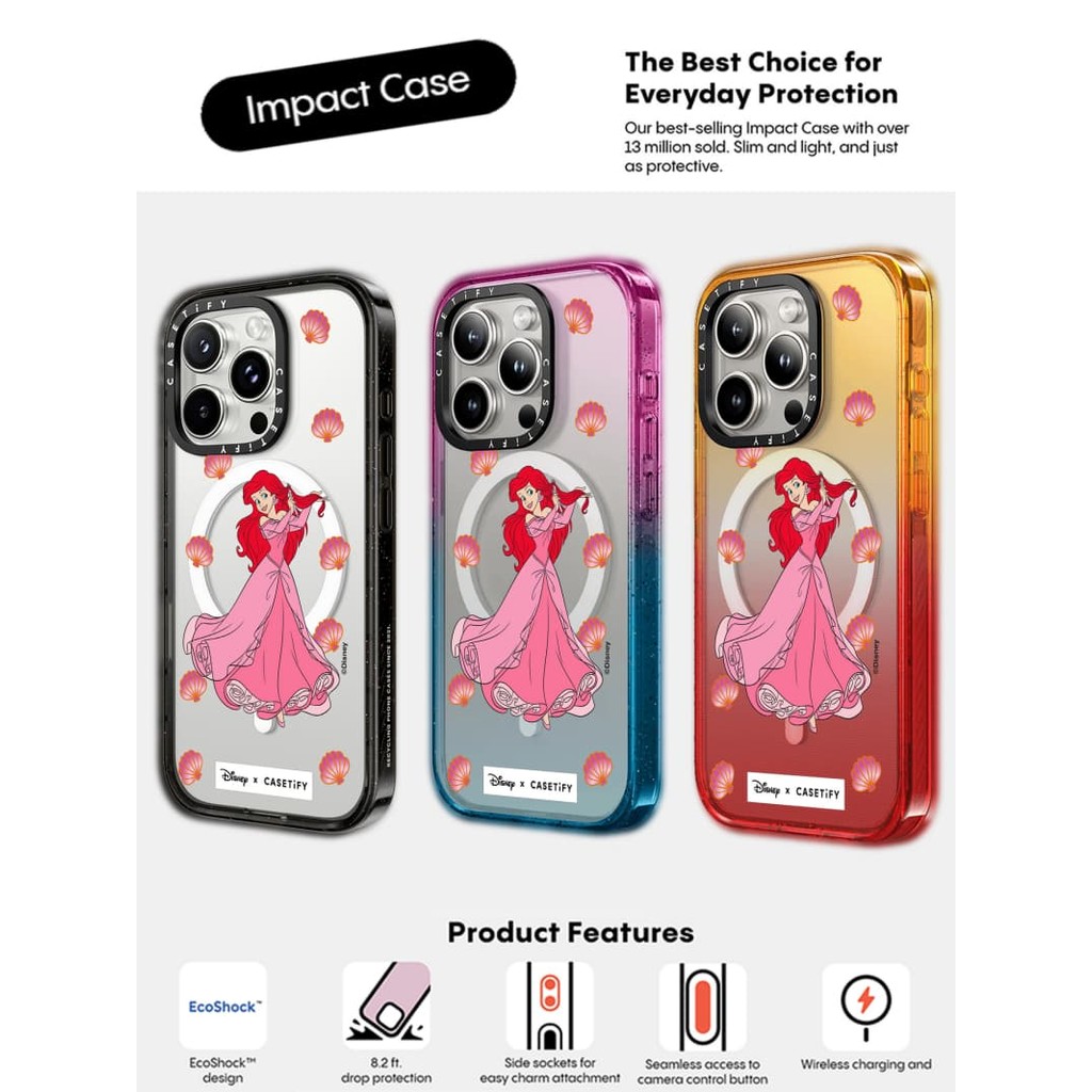CASECASE X Custom Ariel Case Black Edge Peach Haze Cotton Candy ...