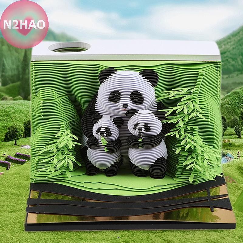 N2hao Panda Lịch Để Bàn 2025 Lịch Memo Pad Lịch Để Bàn Sáng Tạo Ghi Chú ...