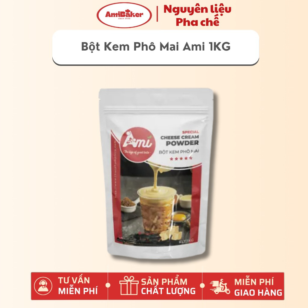 Bột Kem Phô Mai Hiệu AMI - Cheese Cream Powder Túi 1kg | Shopee Việt Nam