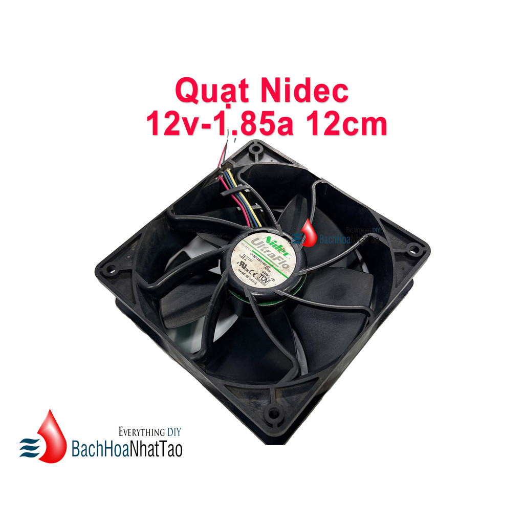 Quạt Nidec 12cm x 12cm, 12vdc-1.85a | Shopee Việt Nam