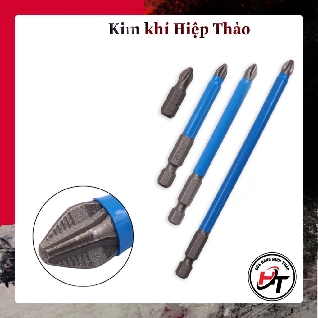 Mũi bắn vít chống trượt đầu bắt vít PH2 chữ thập từ tính cao chuôi lục ...
