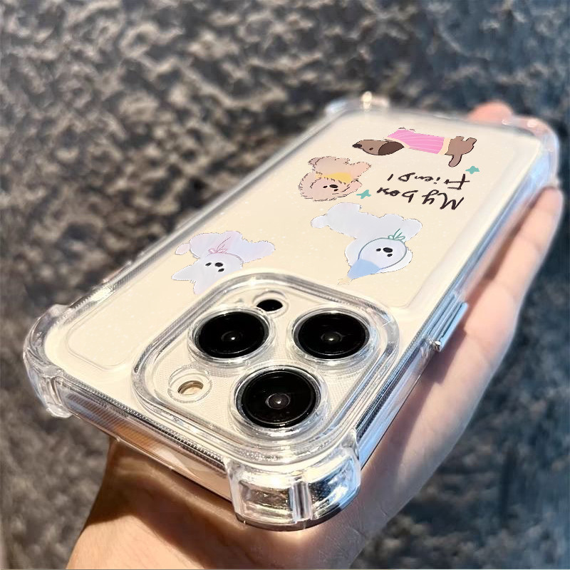 Ốp Điện Thoại Silicon Mềm Dễ Thương Tương Thích Cho IPhone 16 15 13 14 ...